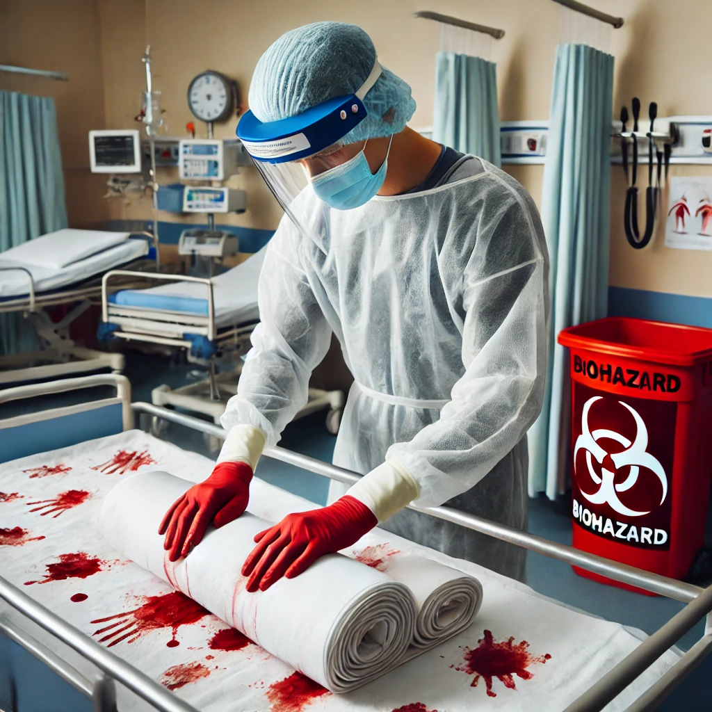 Bed Sheets Soaked with Blood