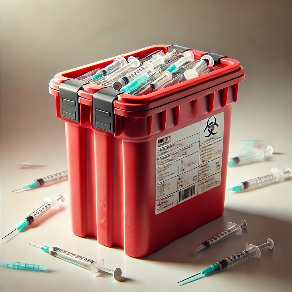 What Is a Red Sharps Container Primarily Used For?